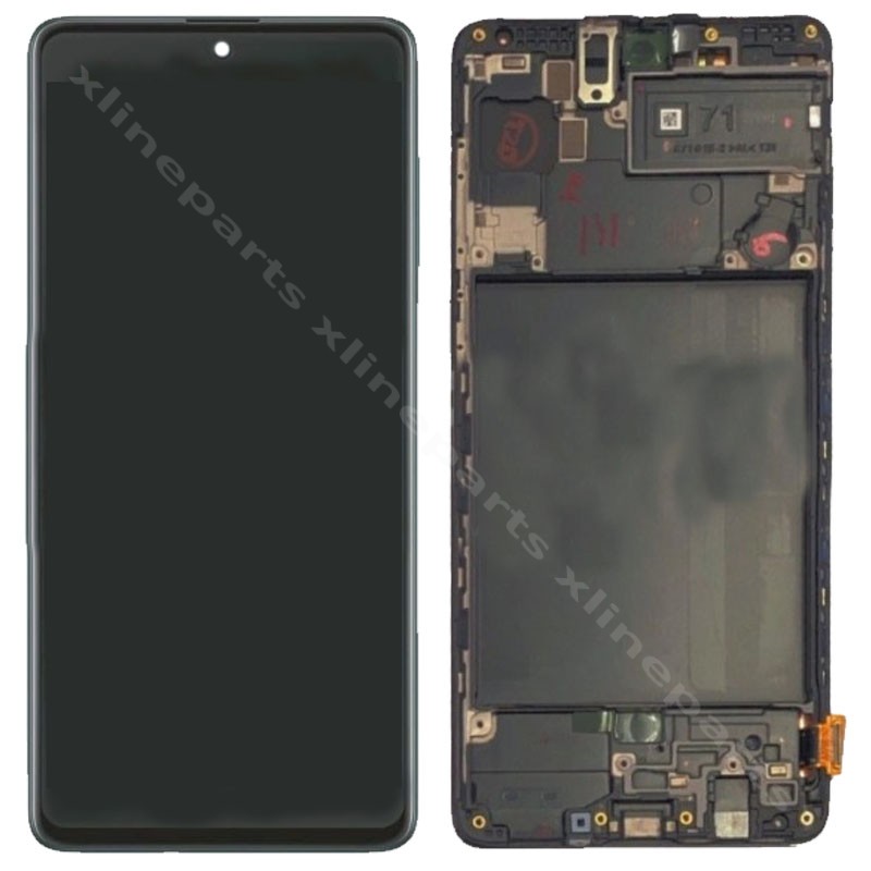 LCD Complete Frame Samsung A71 A715 black OLED | Xline Parts